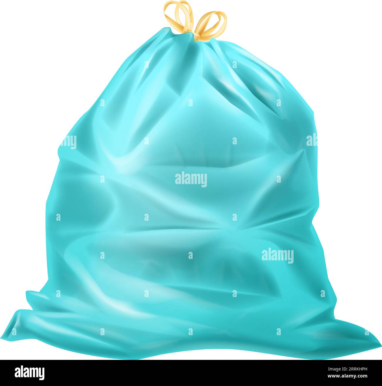 Plastic trash bag. Full garbage waste pack isolated on white background ...