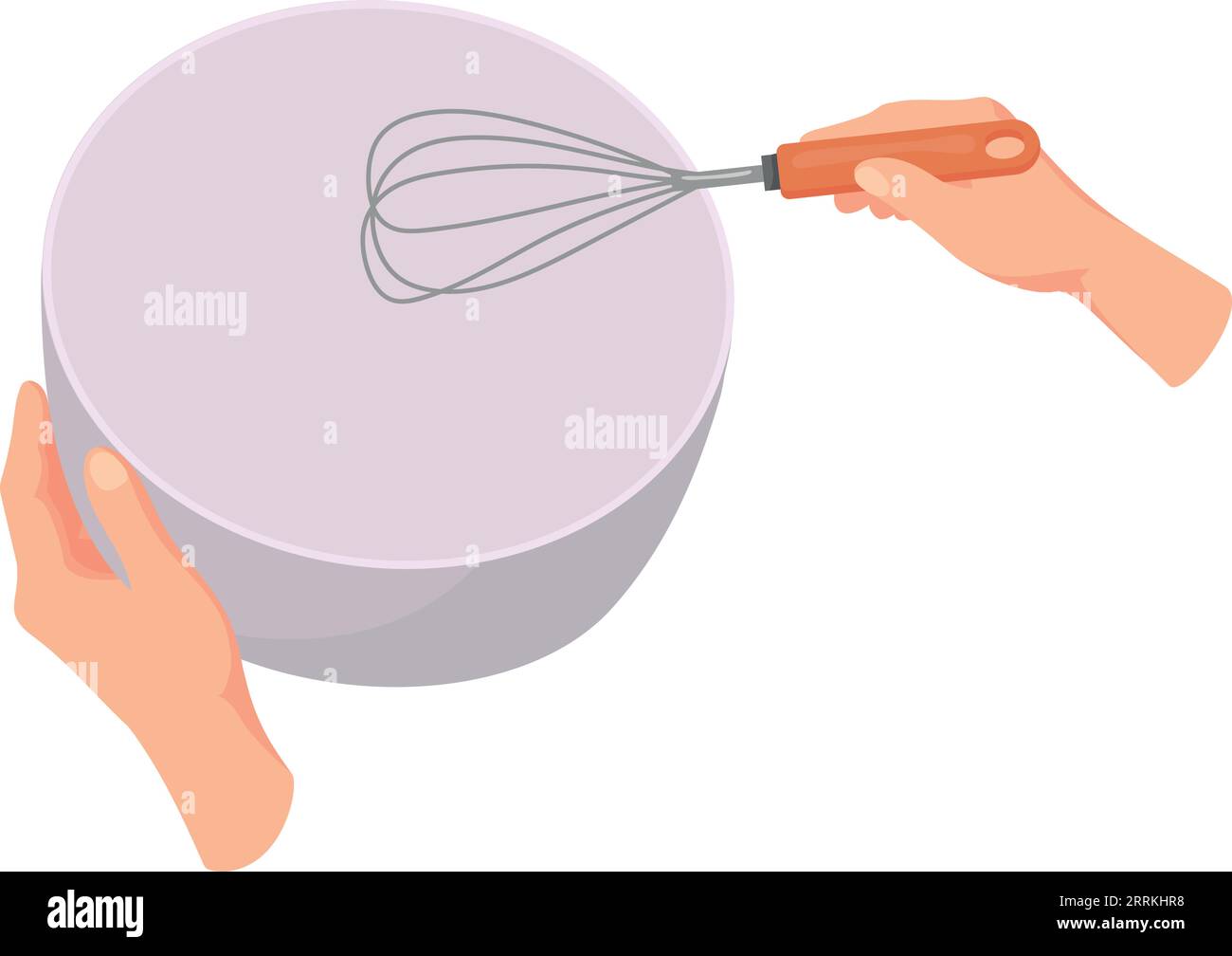 Whisking cartoon icon. Pastry baking preparation process isolated on ...
