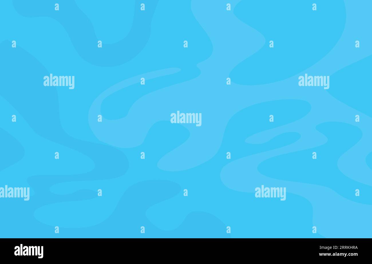 Blue water surface. Abstract background. Smooth fluid. Vector ...