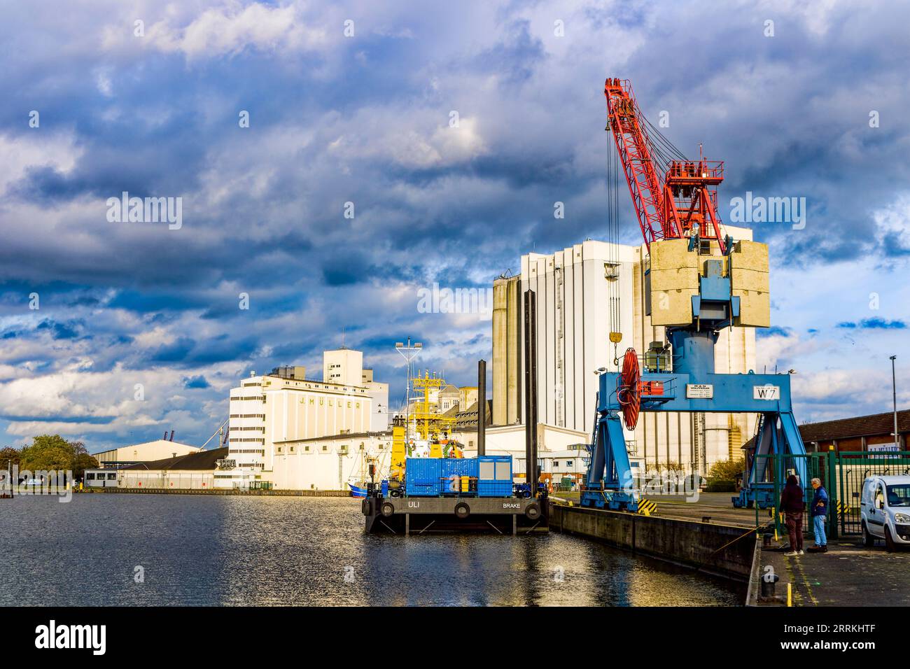 Inland port of brake with large crane hi-res stock photography and ...