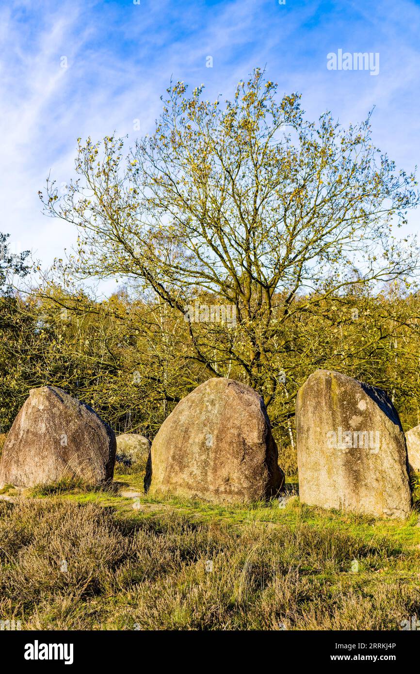Stone setting 'Glaner Braut' from the Stone Age near Doetlingen Stock ...