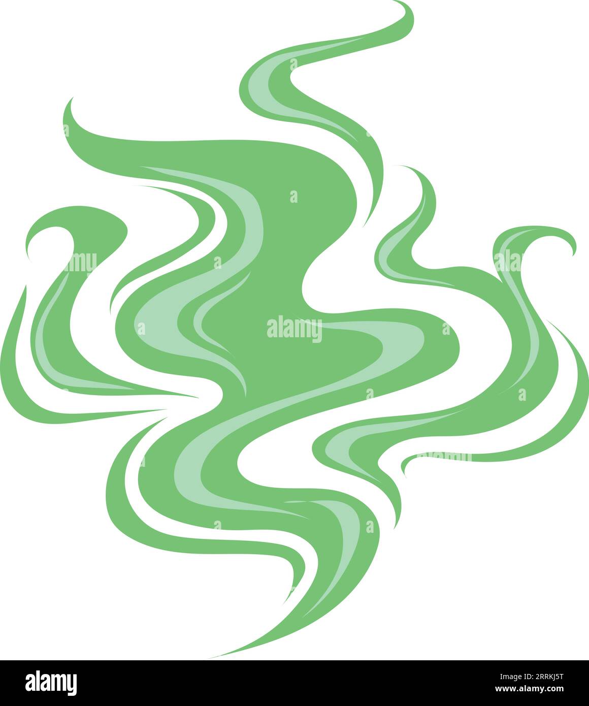 Toxic air. Poison smoke. Cartoon green smell isolated on white ...