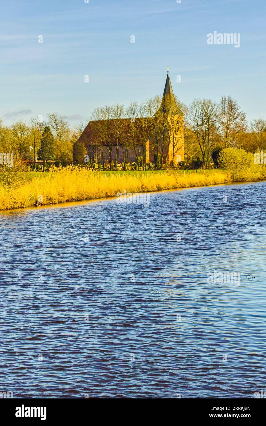 Village church of Jade an der Jade, name giver of the Jadebusen, main ...