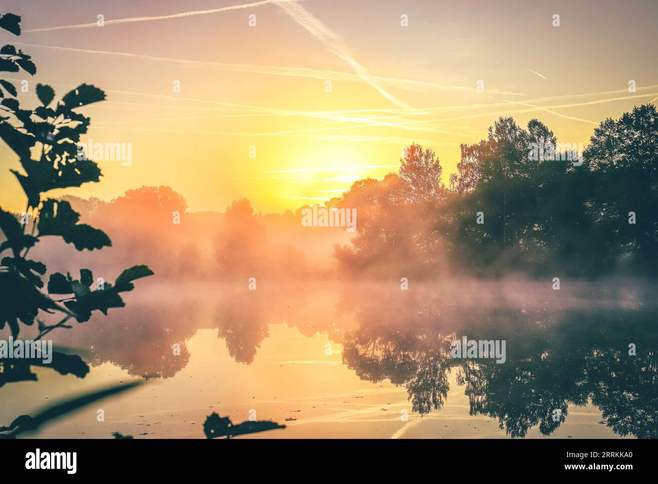 A beautiful small lake, pond in the heart of the Taunus. The Meerpfuhl ...