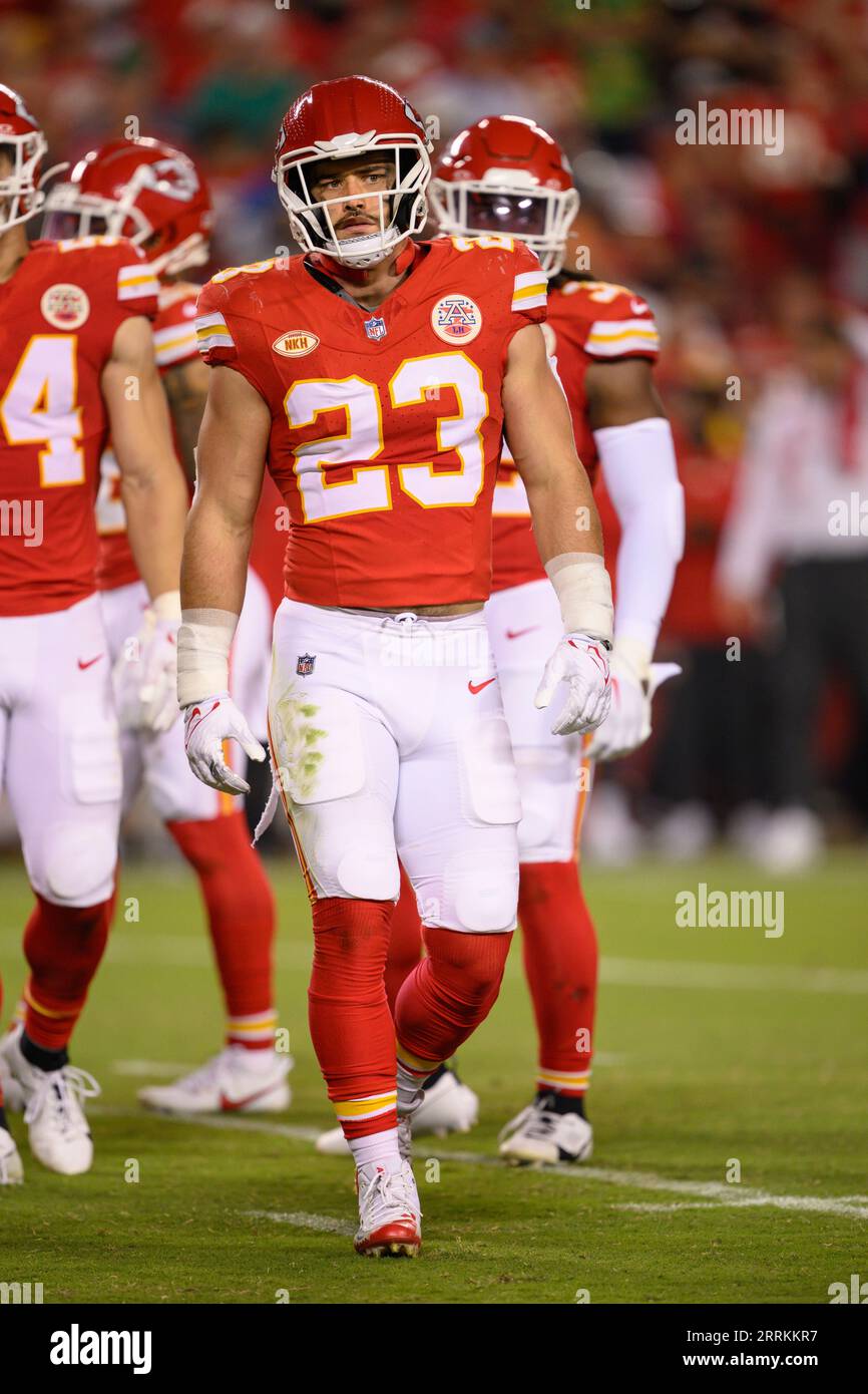 Kansas City Chiefs linebacker Drue Tranquill (23) between plays against ...