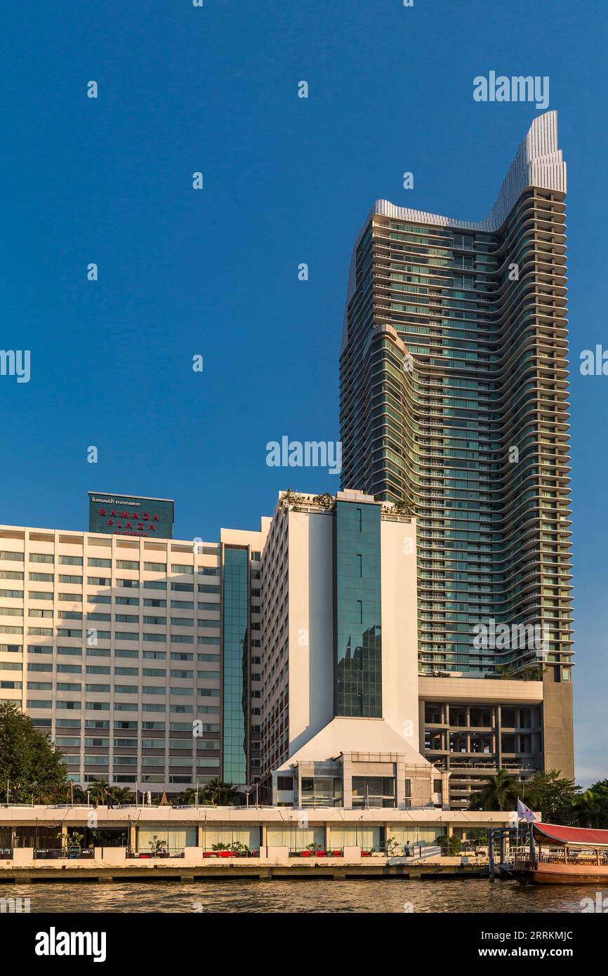 Ramada Plaza Riverside Hotel, rear Menam Residences Condominium, Chao ...