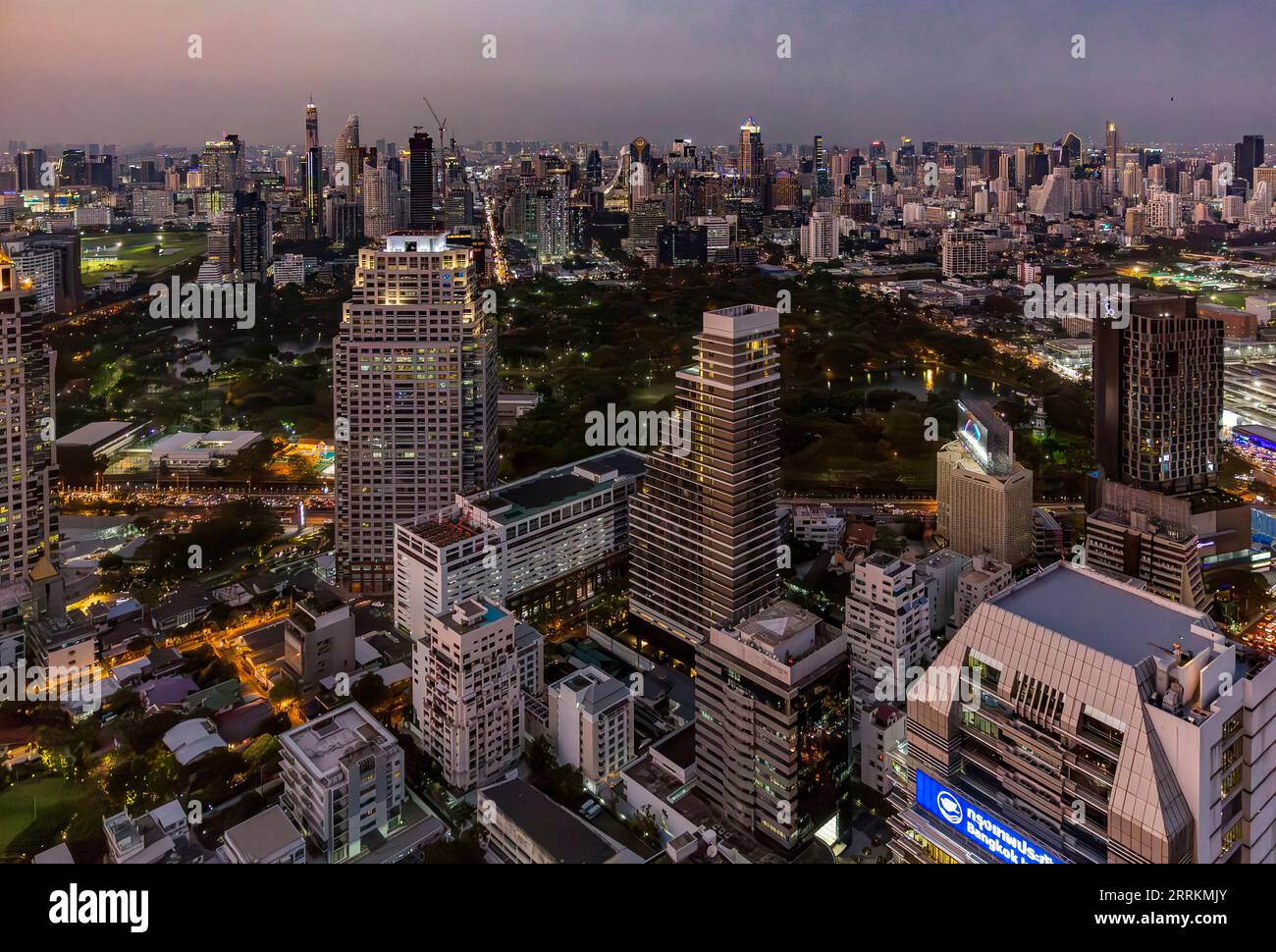 View from the roof terrace of Banyan Tree Bangkok Tower, U Chu Liang ...