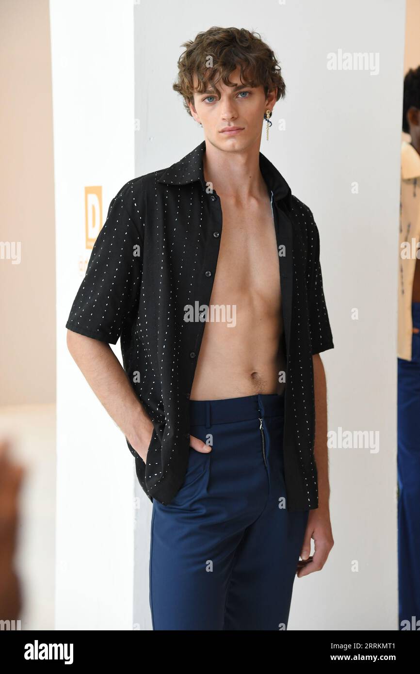 New York, USA. 08th Sep, 2023. Models display Kent Anthony fashions ...