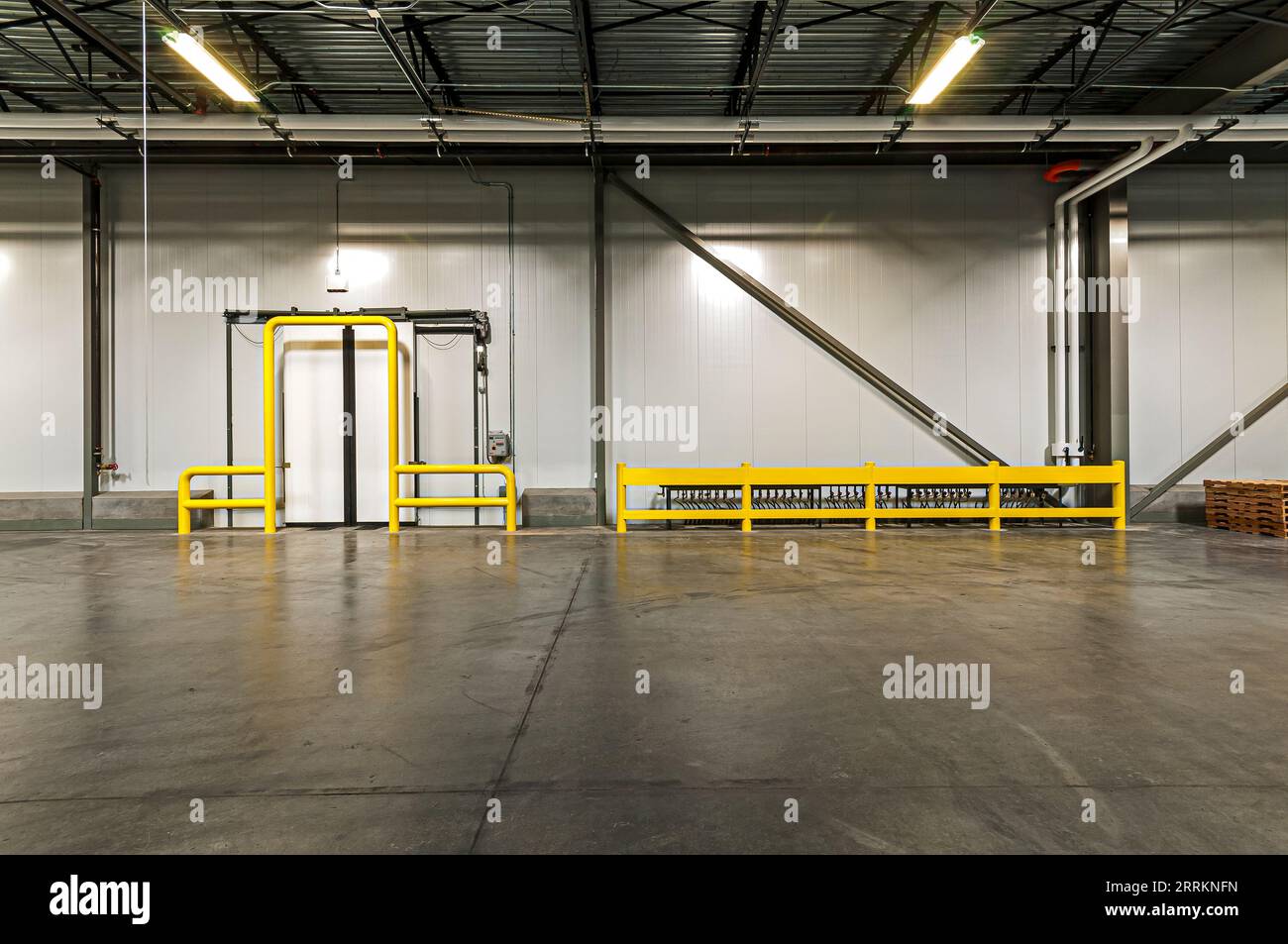 Sliding door to freezer from loading dock in a new cold-storage ...