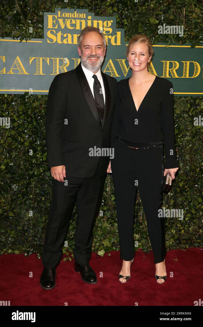 Sam Mendes and Alison Balsom attend the London Evening Standard Theatre ...