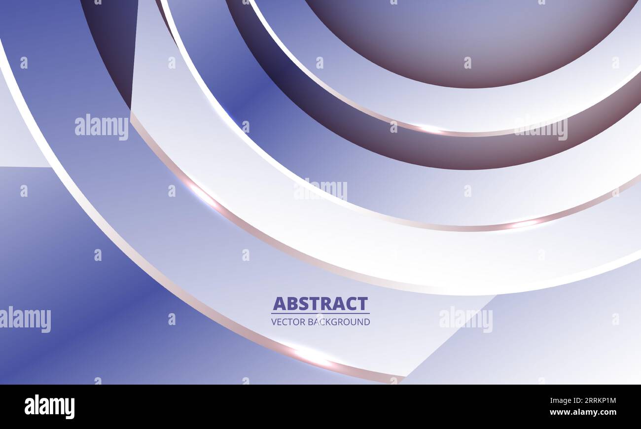 Vector elegant abstract background with blue and golden gradient circles line. Broken elegant ...