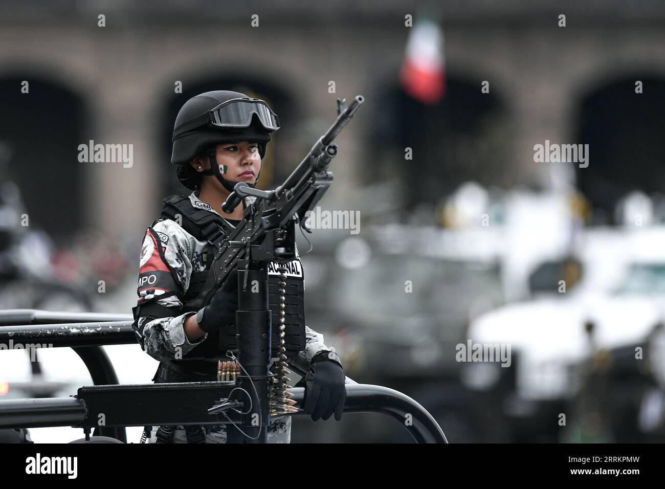 220917 -- MEXICO CITY, Sept. 17, 2022 -- A member of the Mexican ...