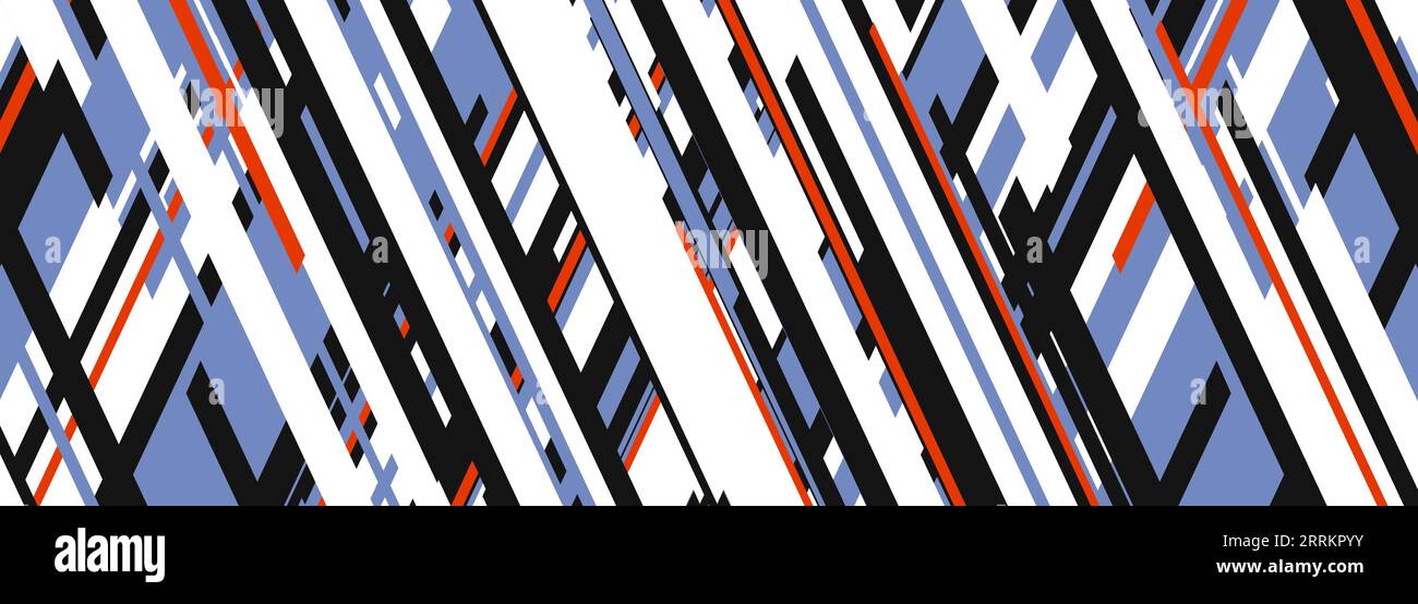 Abstract modern wide banner design with diagonal blue, white and orange ...