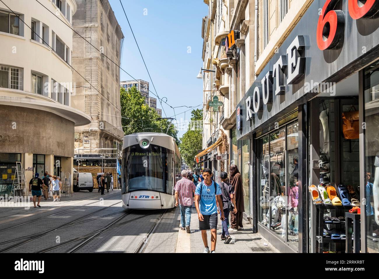 People in the streets of Marseille, Provence, South of France, France ...
