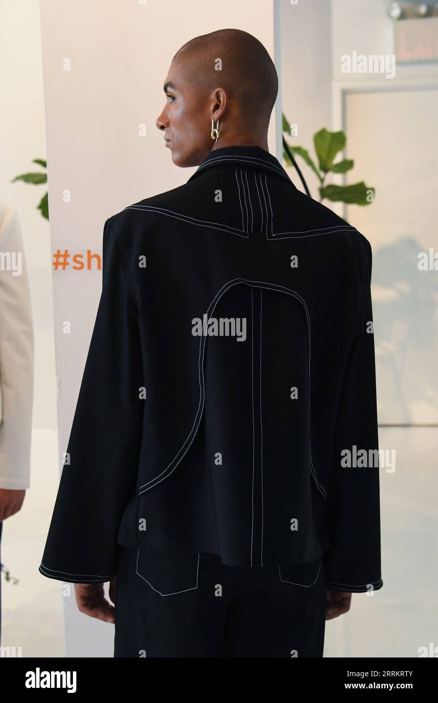 New York, USA. 08th Sep, 2023. Models display Kent Anthony fashions ...