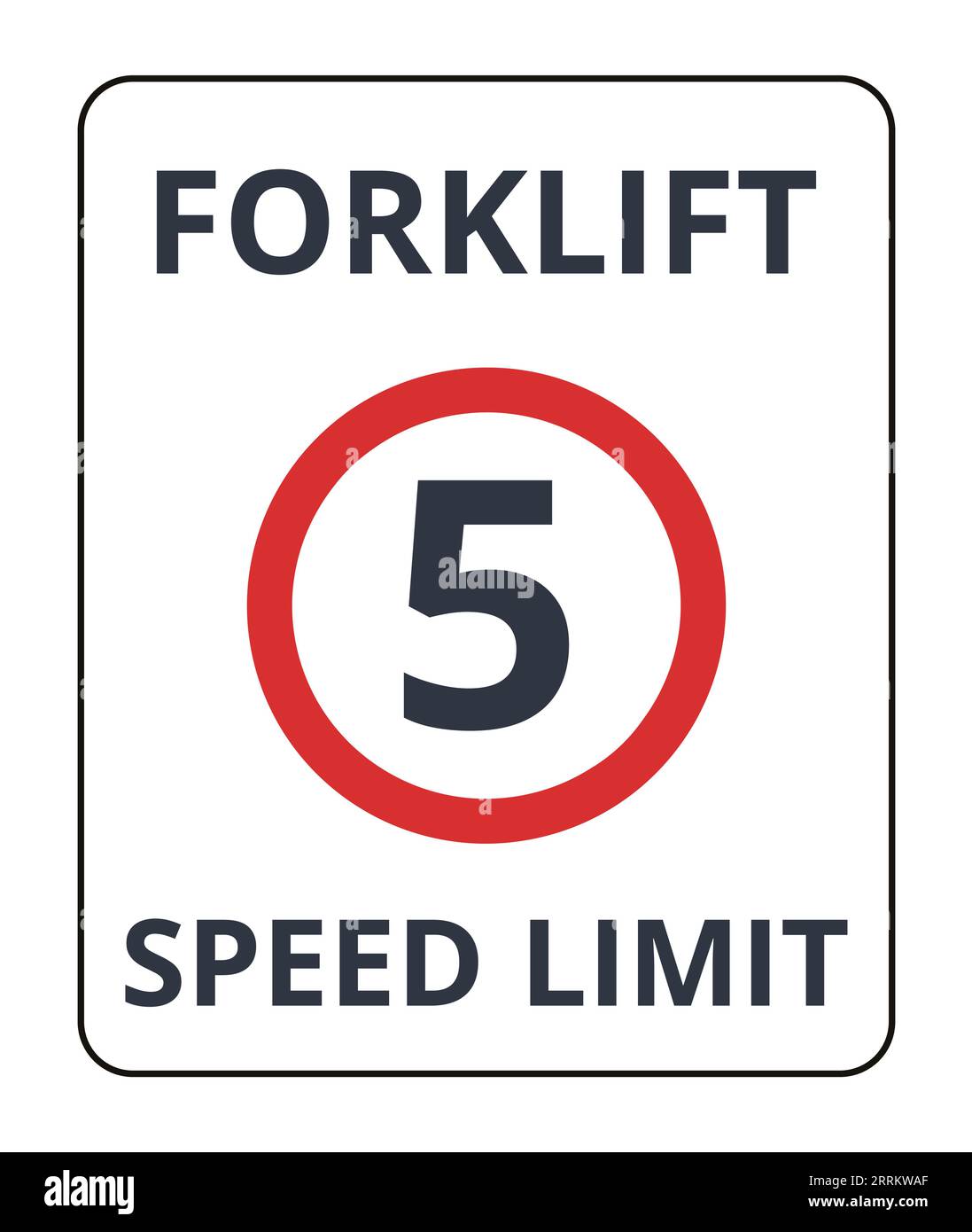 Forklift Speed Limit Symbol. Vector illustration Stock Vector Image ...