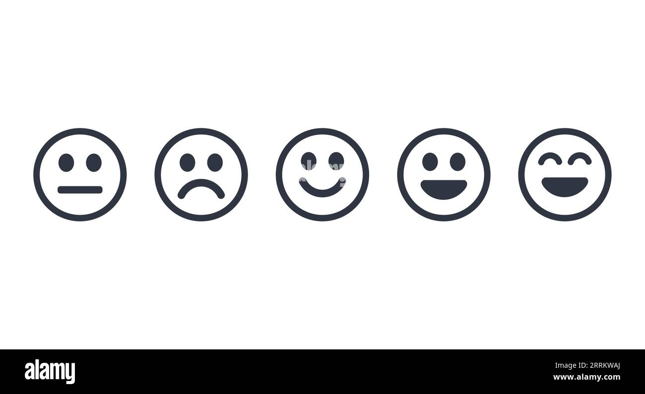 Monochromatic Feedback Faces Symbol Stock Vector Image & Art - Alamy