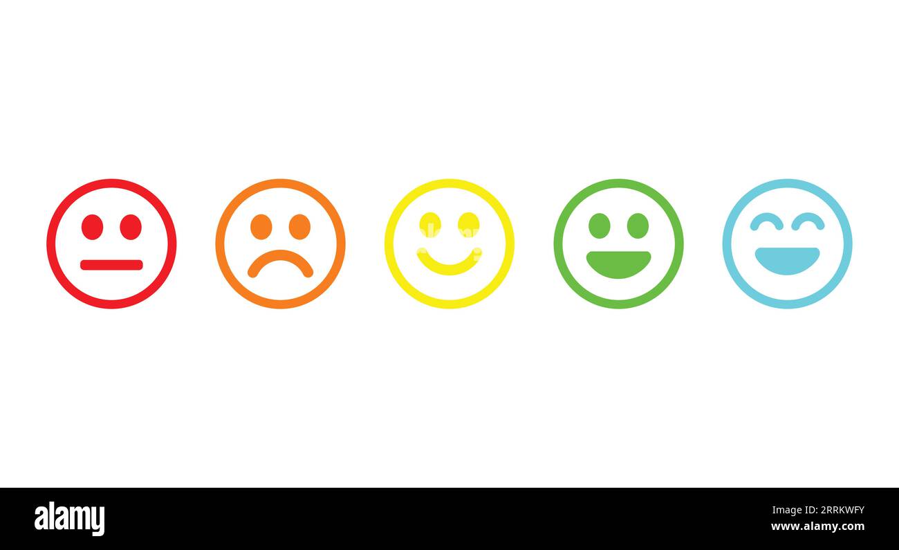 Colorful Feedback Faces Symbol Stock Vector Image & Art - Alamy