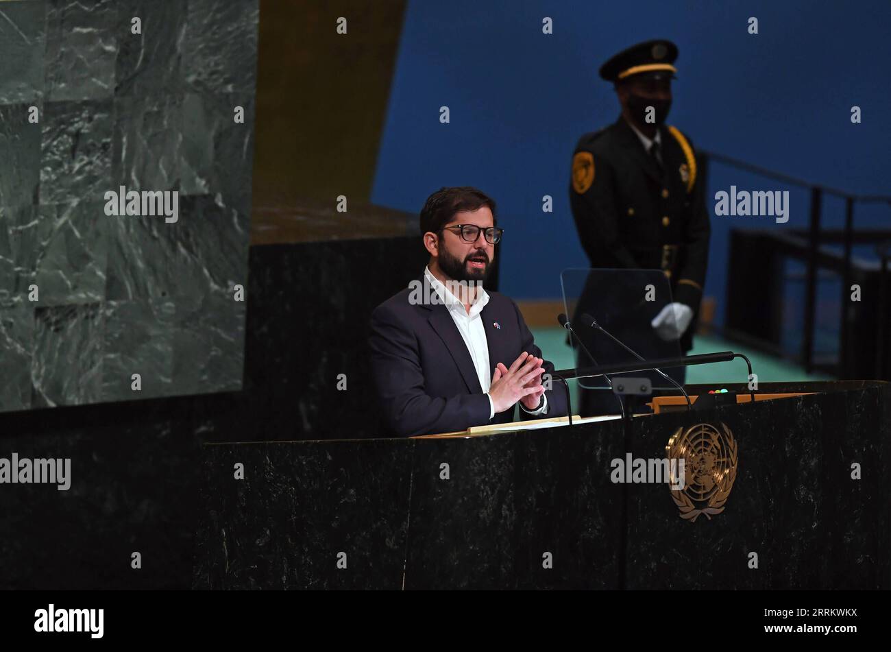 220920 -- UNITED NATIONS, Sept. 20, 2022 -- Chilean President Gabriel ...
