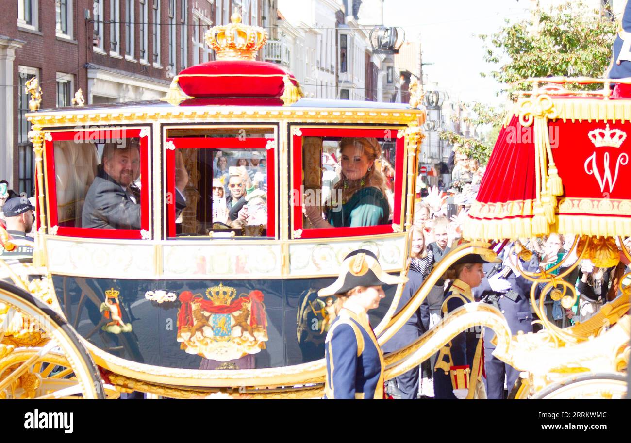 220920 -- THE HAGUE, Sept. 20, 2022 -- Dutch King Willem-Alexander and ...
