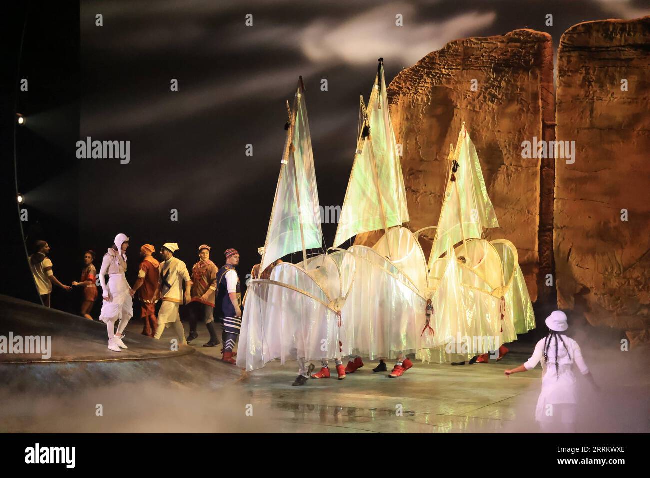 220921 -- RIYADH, Sept. 21, 2022 -- Artists perform during the Cirque ...