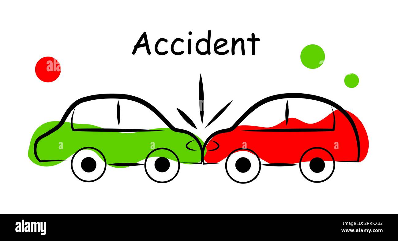 Cars crash two Stock Vector Images - Alamy
