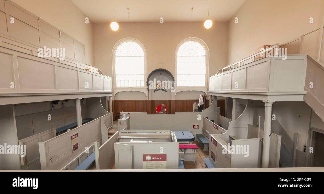 England, Dorset, Dorchester, Shire Hall Museum, Interior view of The ...