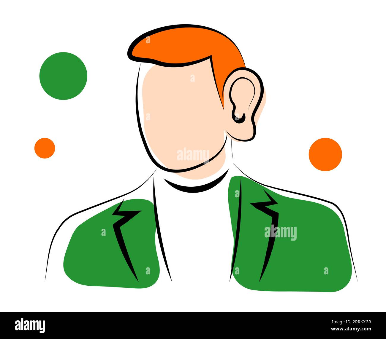 A man with a big ear on a white background Stock Vector Image & Art - Alamy