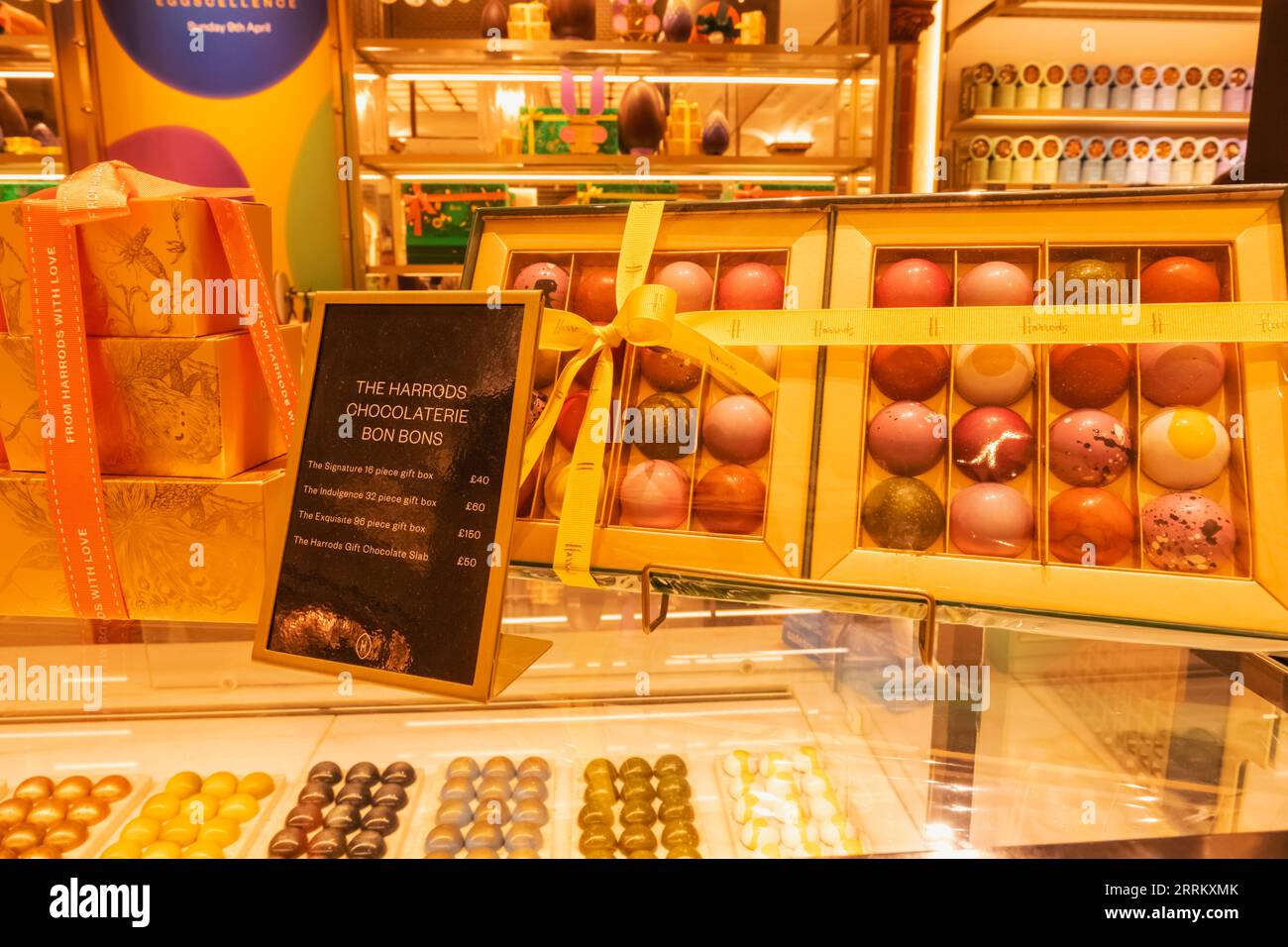 England, London, Knightsbridge, Harrods, Food Hall, Bon Bon Display ...
