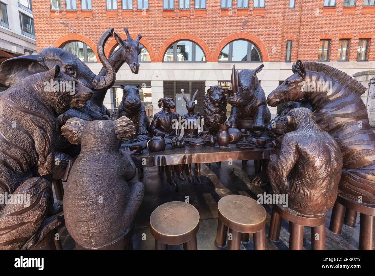 England, London, City of London, Paternoster Square, Humourus Sculpture ...