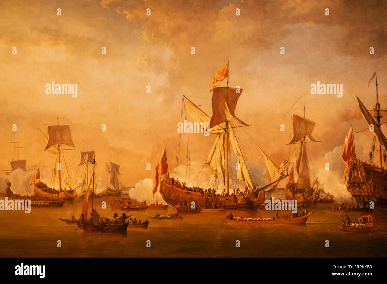 England, London, Greenwich, The Queen's House, Painting titled 'The ...