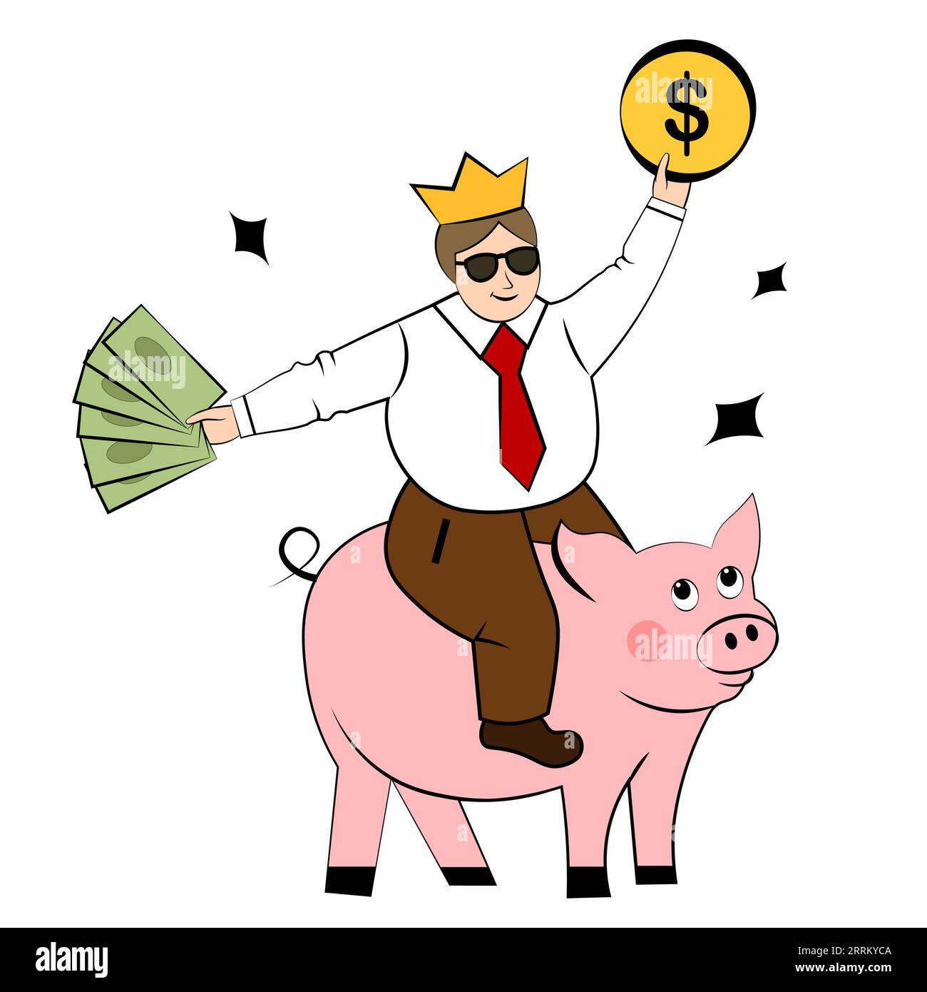 Wealthy guy Stock Vector Images - Alamy