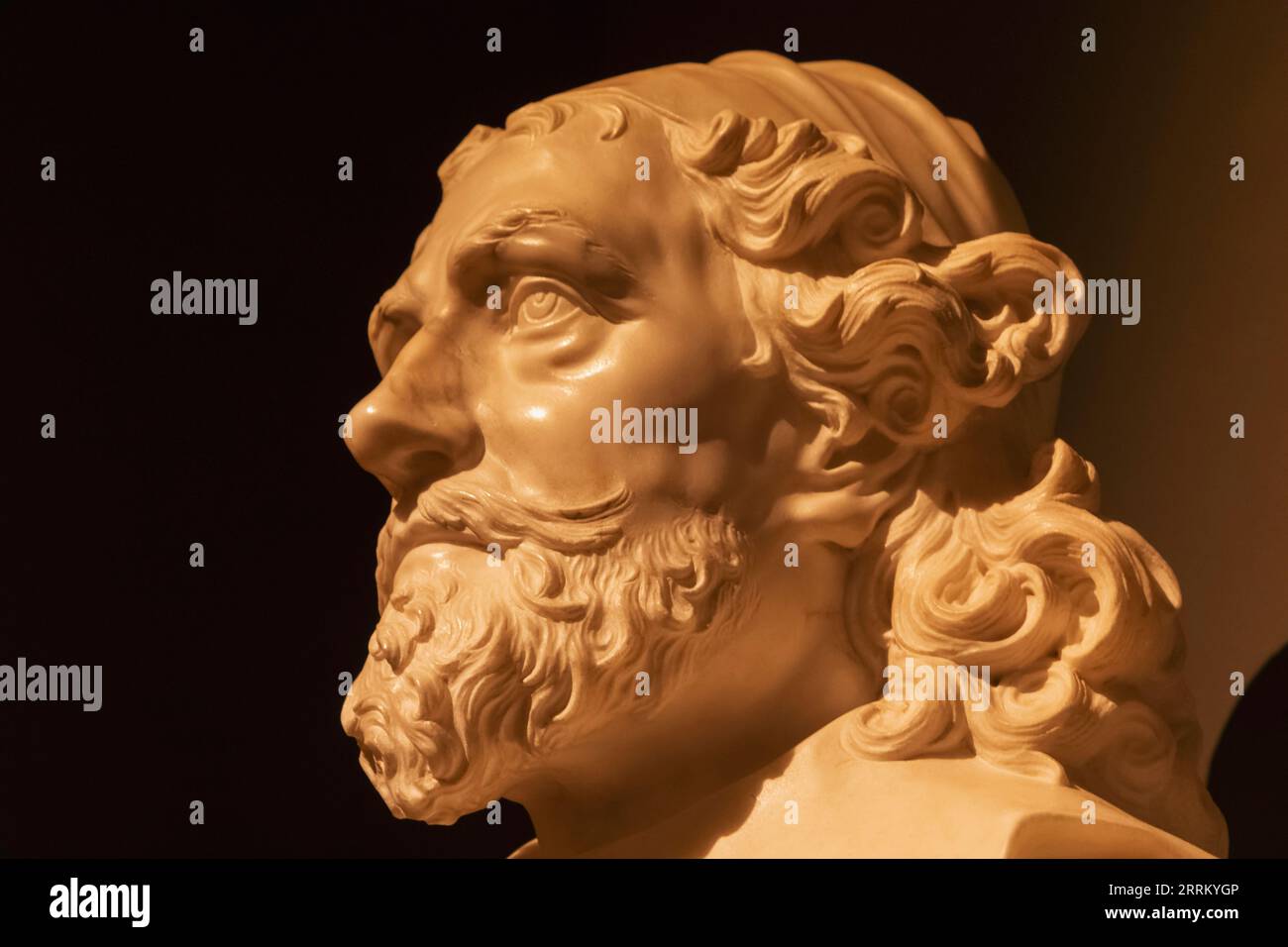 England, London, Greenwich, The Queen's House, Marble Bust of the ...