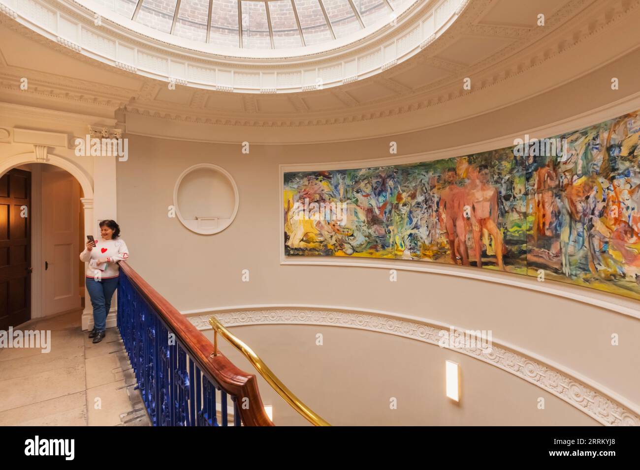 England, London, The Strand, Courtauld Gallery, Historical Staircase ...
