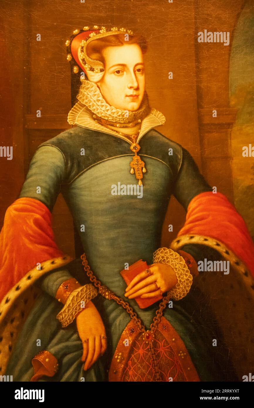 England, Sussex, West Sussex, Arundel, Arundel Castle, Portrait of Mary ...