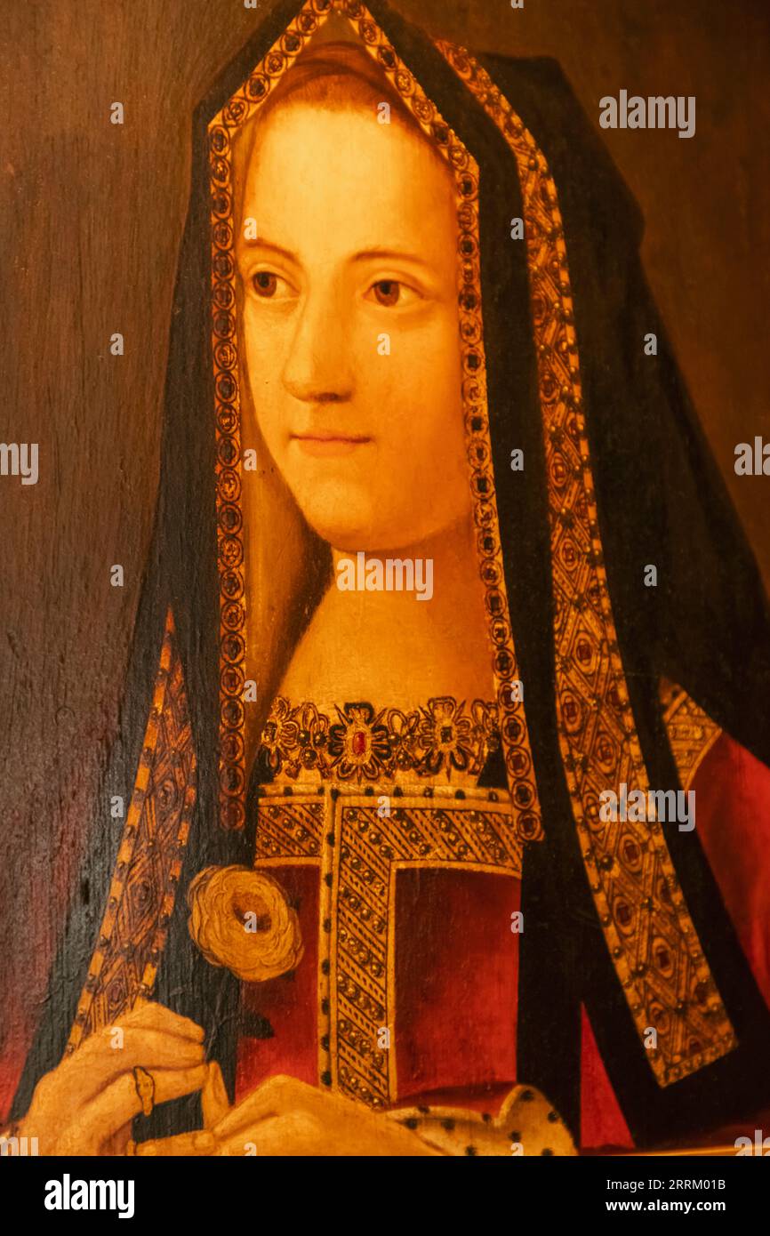 England Sussex West Sussex Arundel Arundel Castle Portrait Of Elizabeth York Queen Of