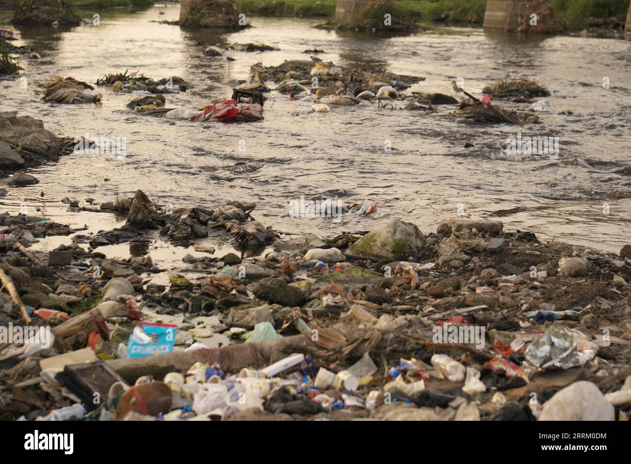 Rajkot, India. 8th September, 2023. Rajkot The Aji river near Ramnath ...