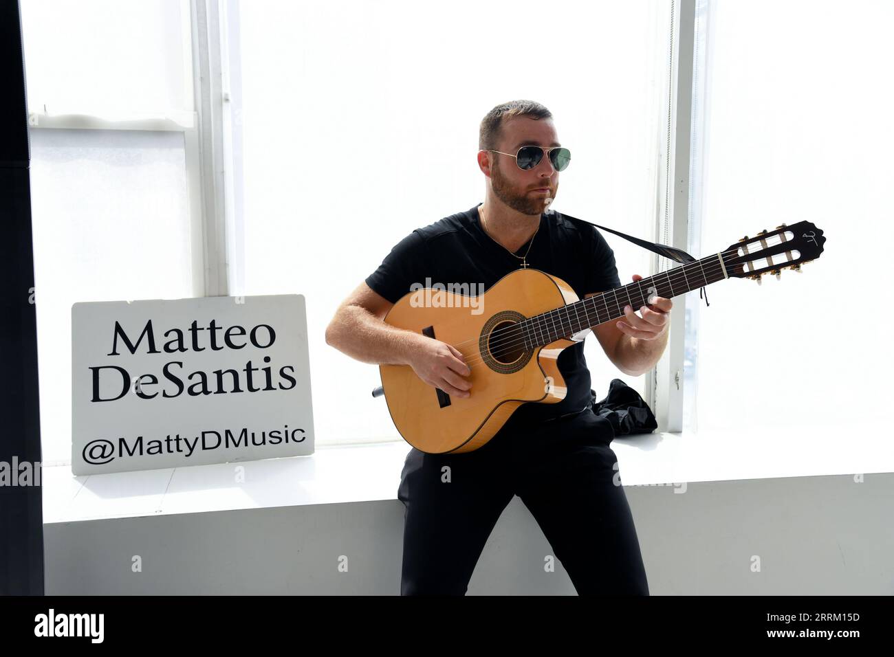 New York, USA. 08th Sep, 2023. Musical Artist Matteo DeSantis performs ...