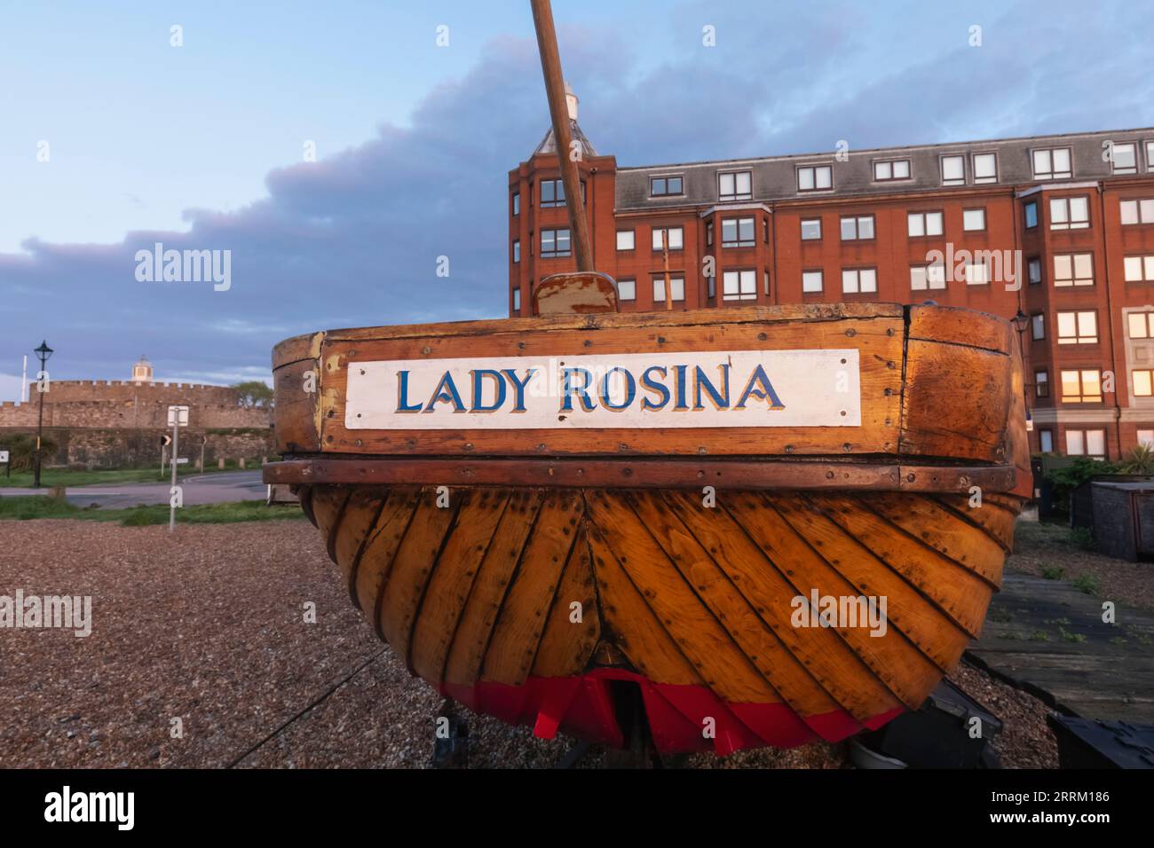 England, Kent, Deal, Deal Beach, Wooden Clinker Fishing Boat Stock ...