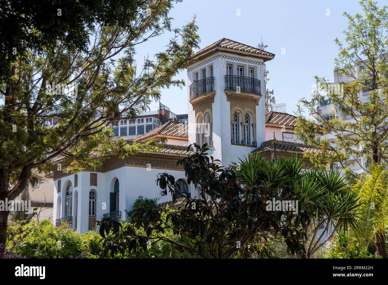 Old villa built in the colonial period in downtown Tangier, Morocco ...