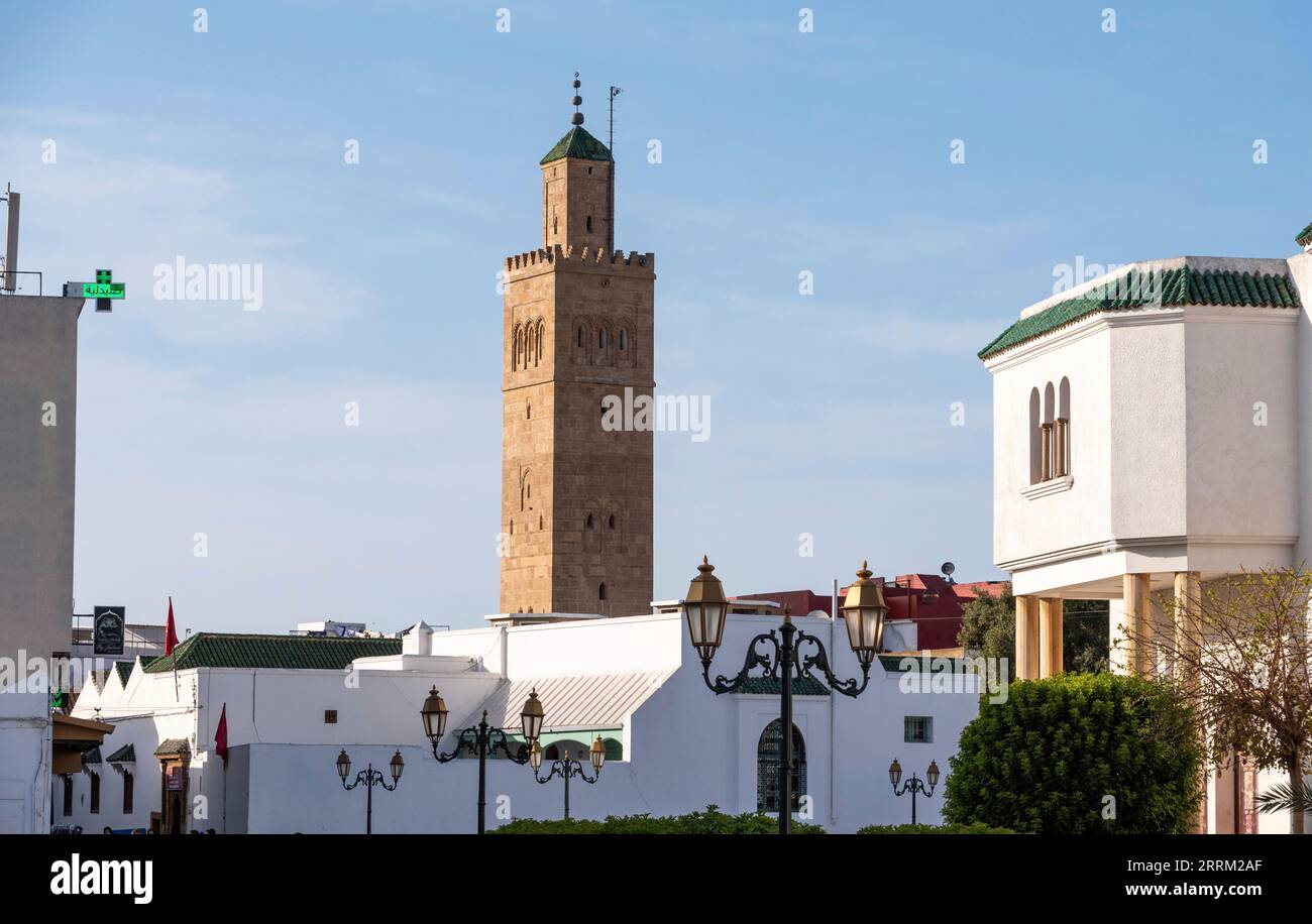 Minaret of the grand mosque in rabat hi-res stock photography and ...