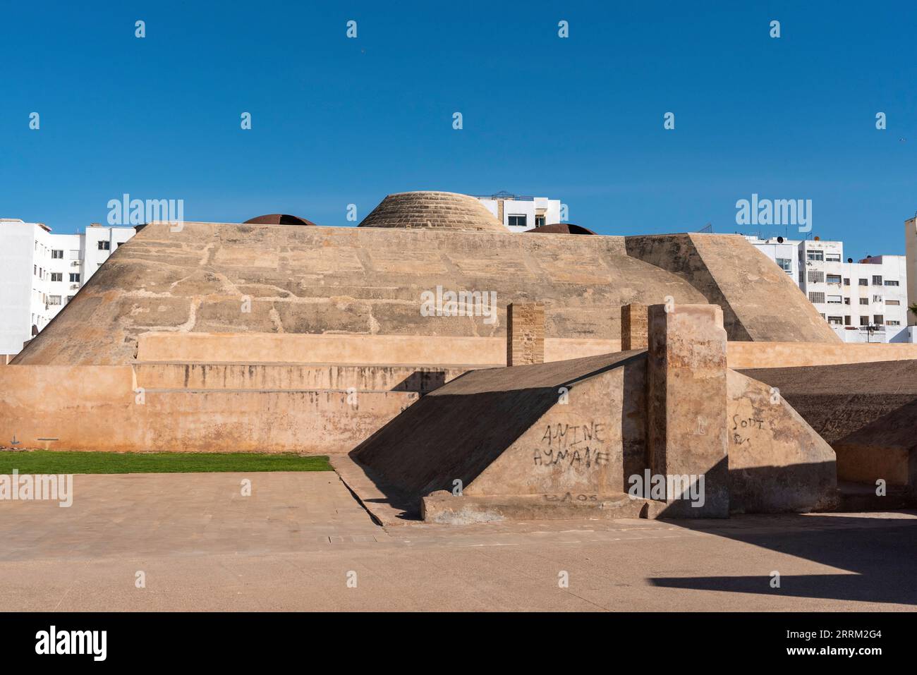 An old Spanish coast battery from imperial period at the coast of Rabat ...