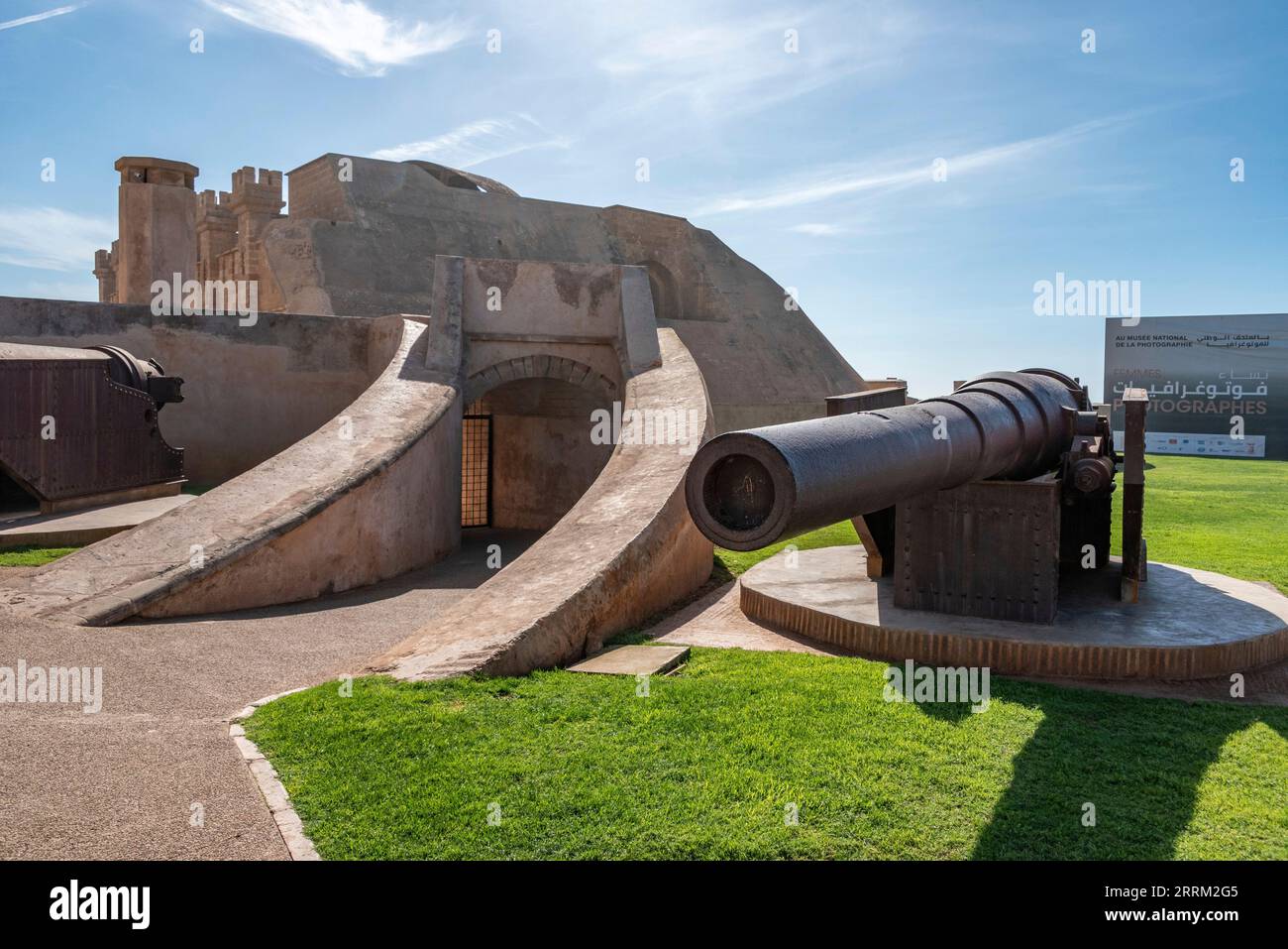 An old Spanish coast battery from imperial period at the coast of Rabat ...