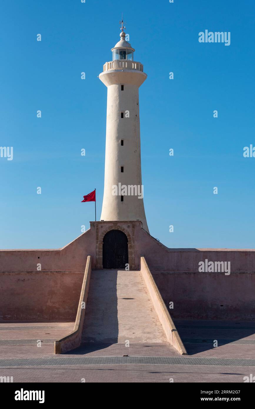 The lighthouse of Rabat during calm sea, Morocco Stock Photo - Alamy