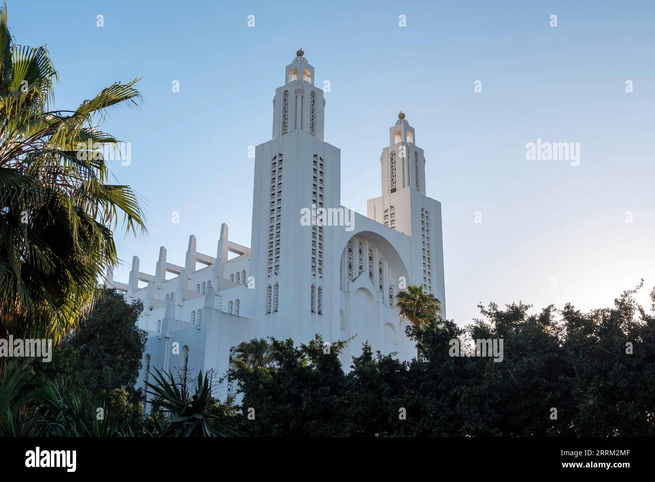 Sacred Heart cathedral in Art Deco style in the center of Casablanca ...