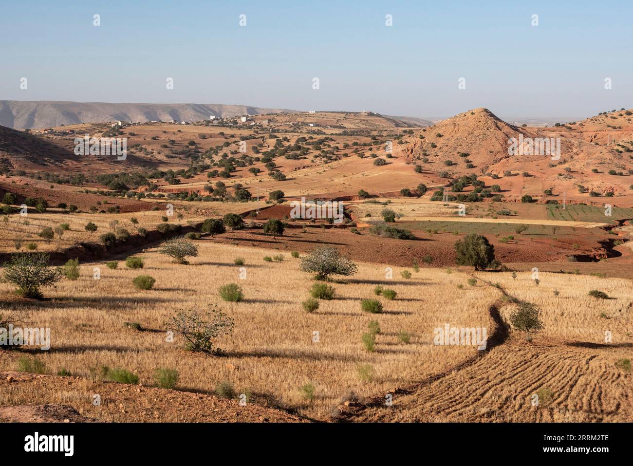Scenic arid Moroccan landscape somewhere between Essaouira and El ...