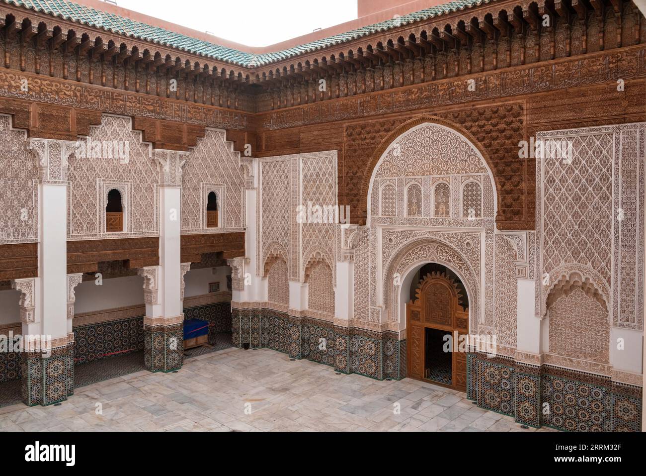 Famous madrassa ben youssef in the medina of marrakech hi-res stock ...