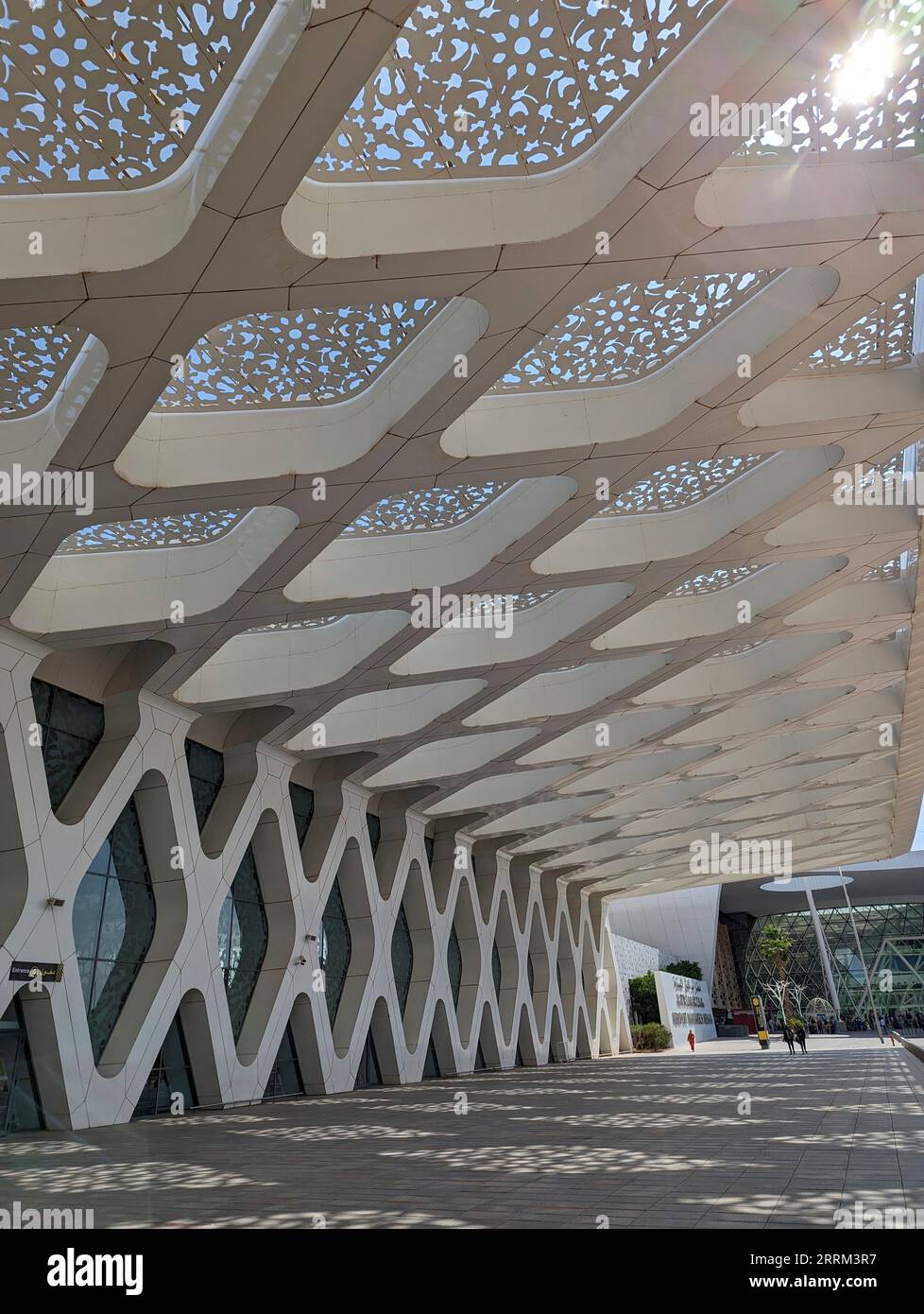 Modern architecture in Arabian style at the Marrakech Menara Airport ...
