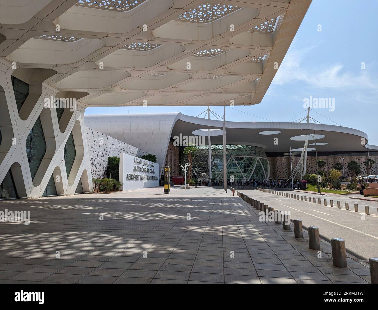 Modern architecture in Arabian style at the Marrakech Menara Airport ...