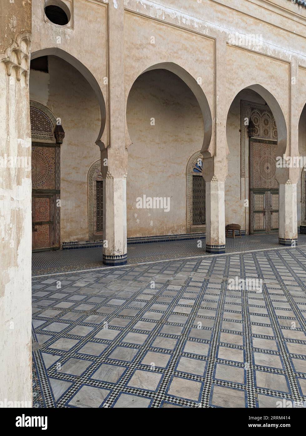 Fes, Morocco, Beautiful traditional old palais El Glaoui in the medina ...